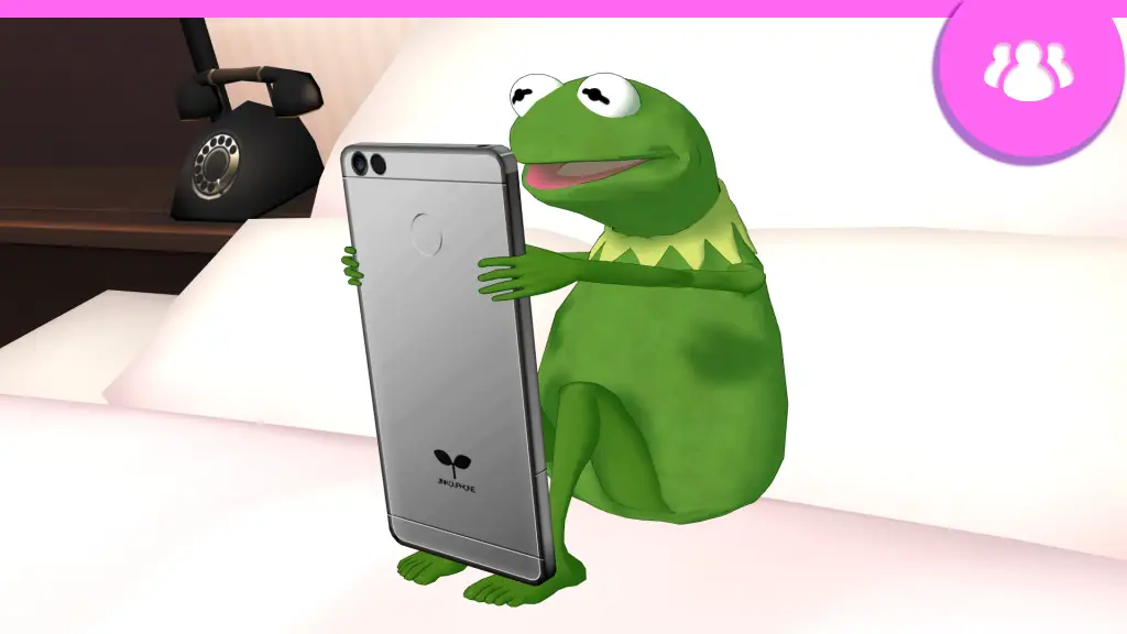ROD Kermit hugging phone meme - BepisDB