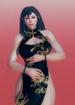 Chun-Li Long Hair Black Dress - BepisDB