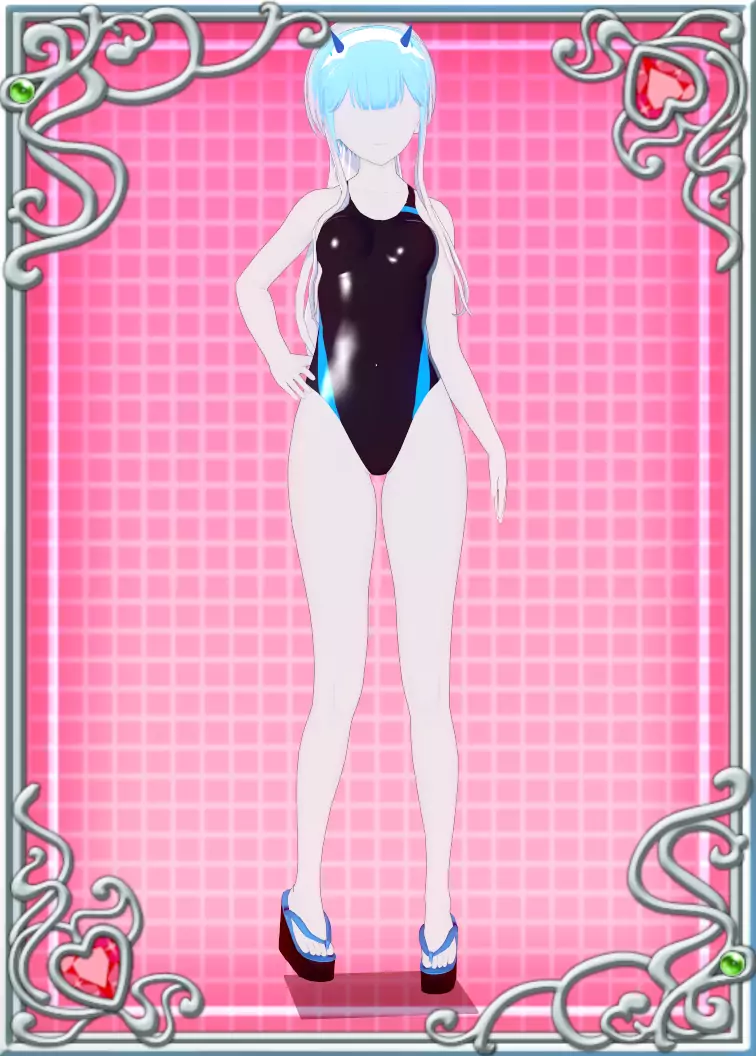 Zero Two Swimsuit Blue - BepisDB