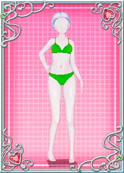 Hearts - Ribbon: Green - BepisDB